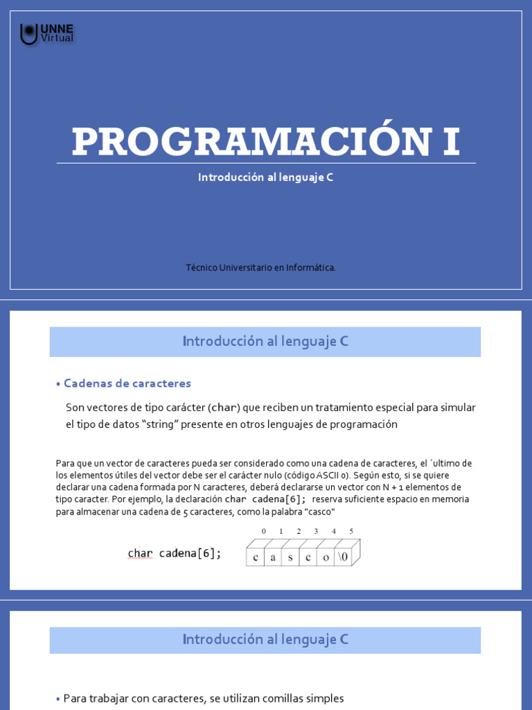 Introduccion A C - 3 | PDF | Cadena (informática) | Lenguaje de programación