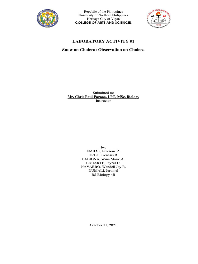 CASE-STUDY-GROUP-3 | PDF | Cholera | Diarrhea