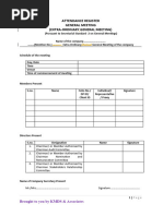 Board Meeting Attendance Register Template | PDF