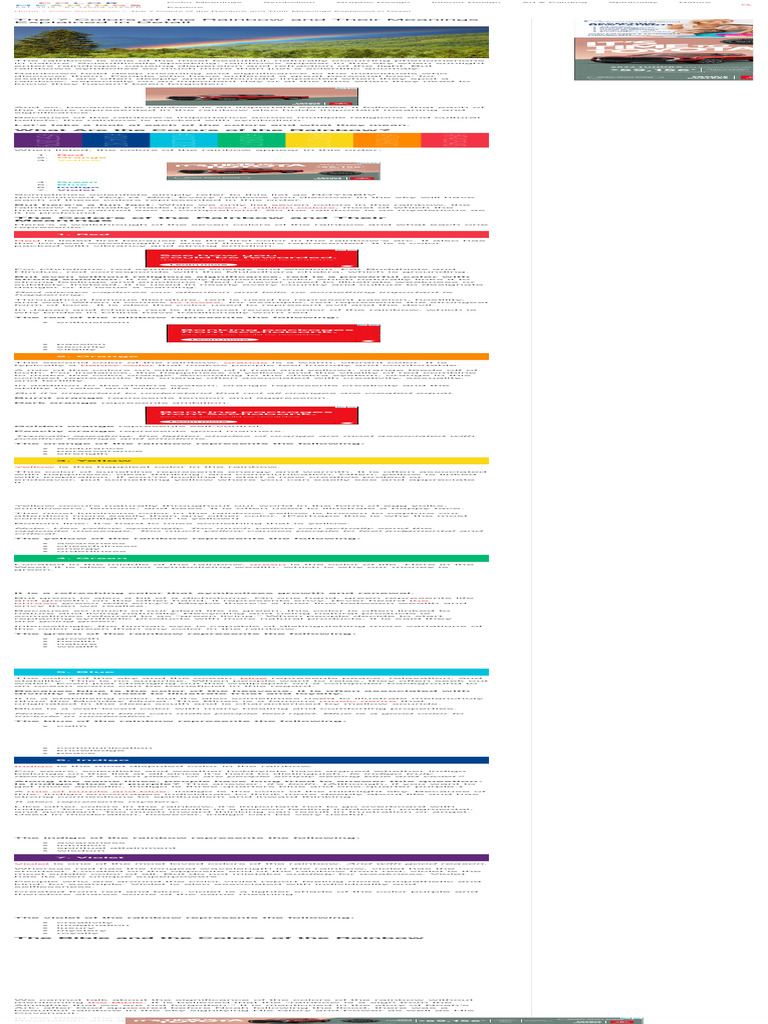 The 7 Colors of The Rainbow and Their Meanings Explained in Detail ...