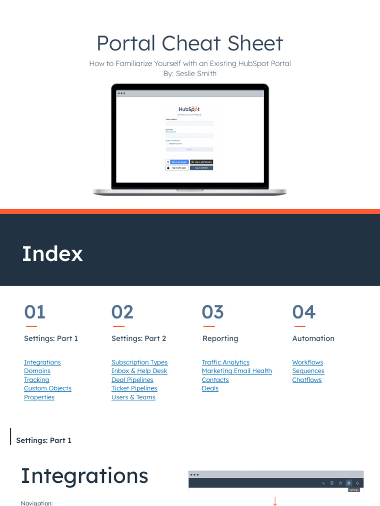 HubSpot PortalCheatSheet | PDF | Mobile App | Information Technology