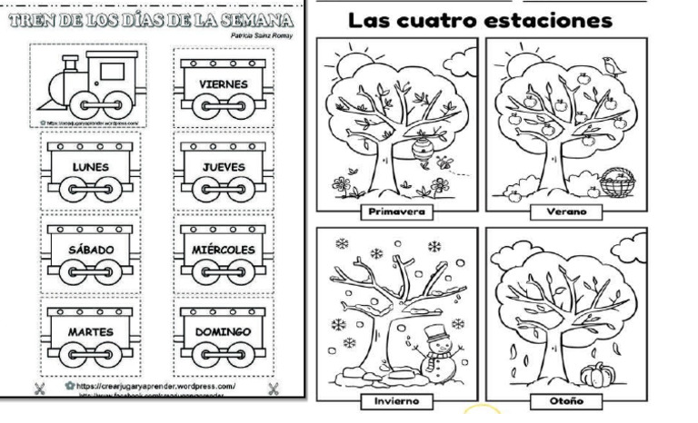 Dias de La Semana ESTACIONES DEL AÑO | PDF
