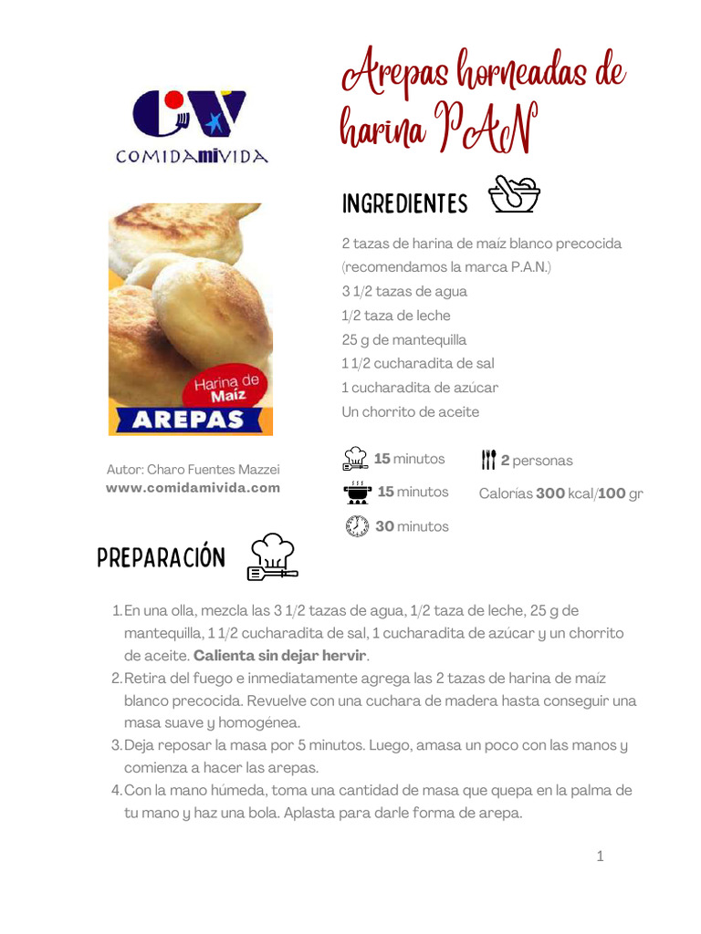 Receta Arepas de PAN | PDF