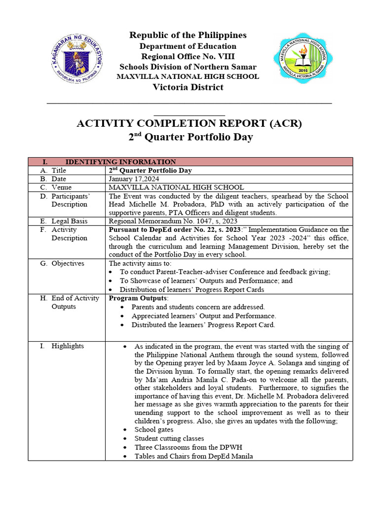 Acr For Portfolio Day | PDF | Behavior Modification | Learning