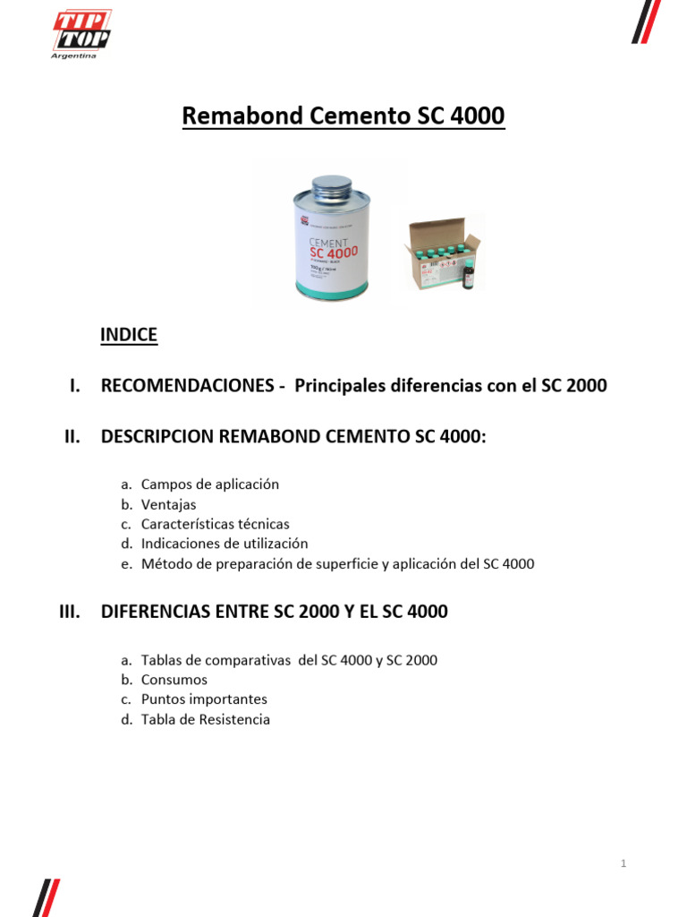 Instructivo Uso SC 4000 y Diferencias Con SC 2000 | PDF | Cemento | Materiales