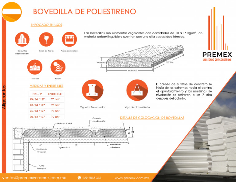 Ficha Tecnica Bovedilla de Poliestireno | PDF