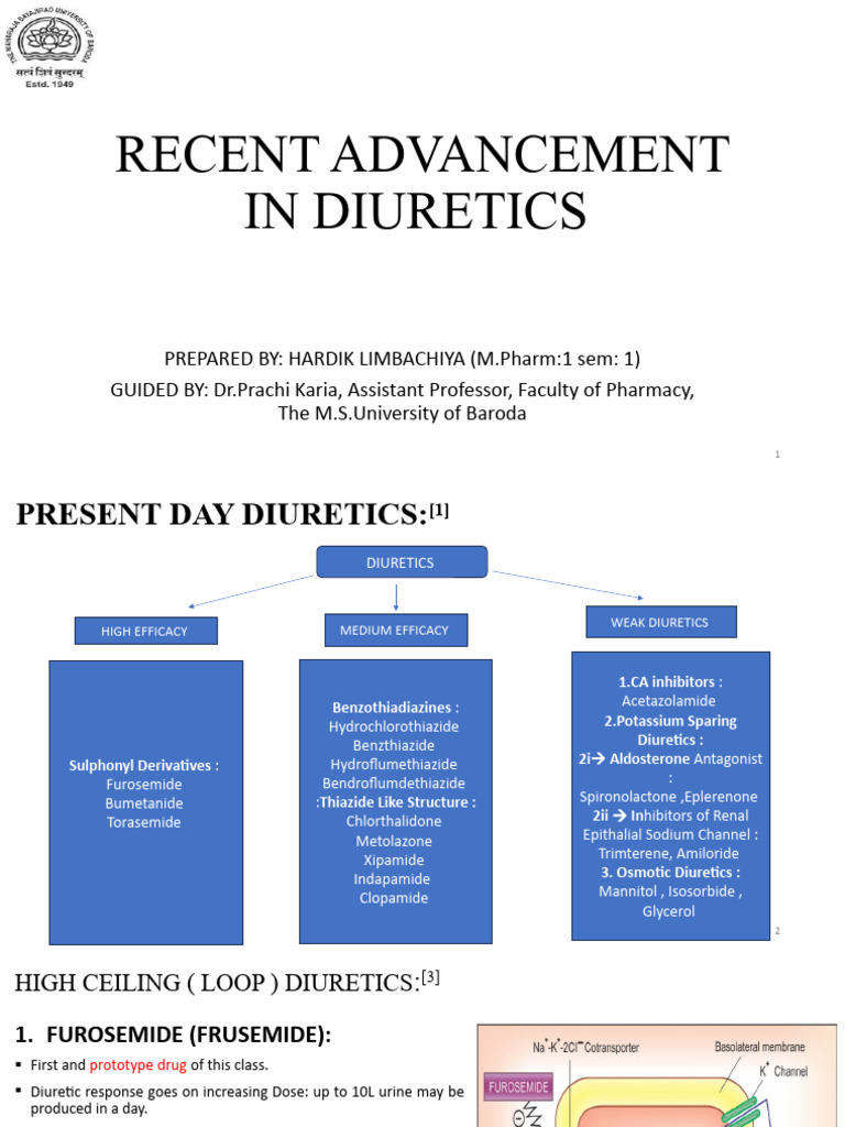 Recent Advances in Diuretics | PDF | Drugs | Medical Specialties