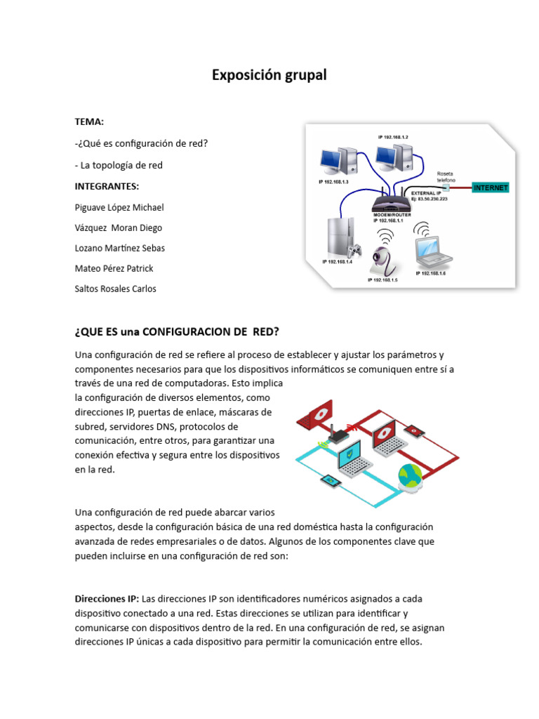Exposición Grupal | PDF | Dirección IP | Red de computadoras