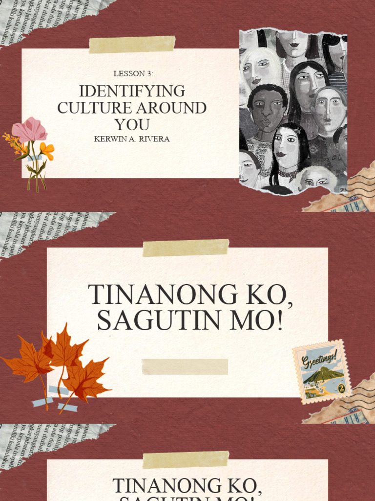 Lesson 3 Identifying Culture Around You | PDF | Science | Gender