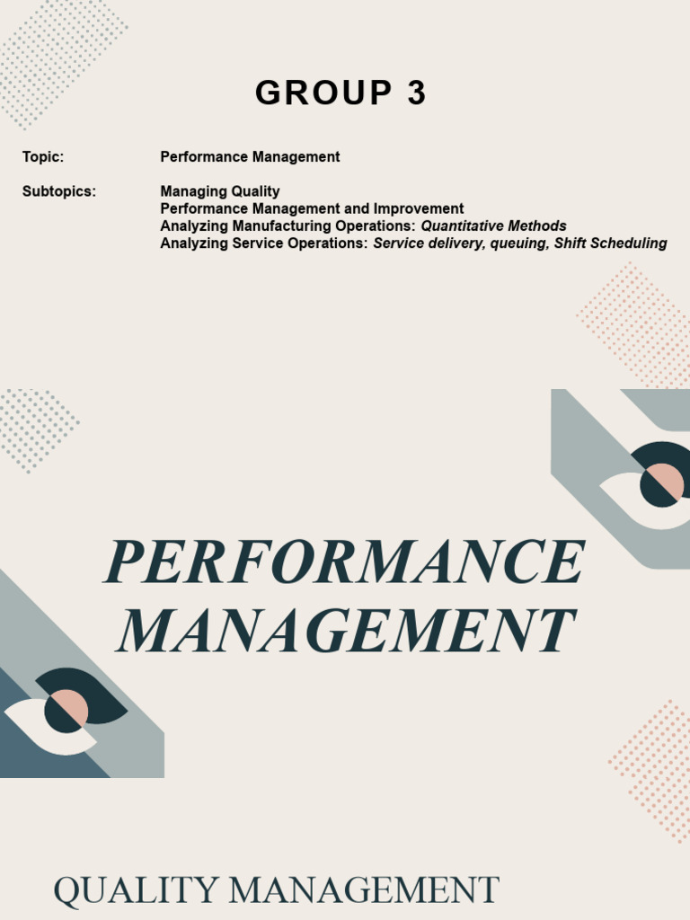 Performance Management | PDF | Quality Management | Quality (Business)