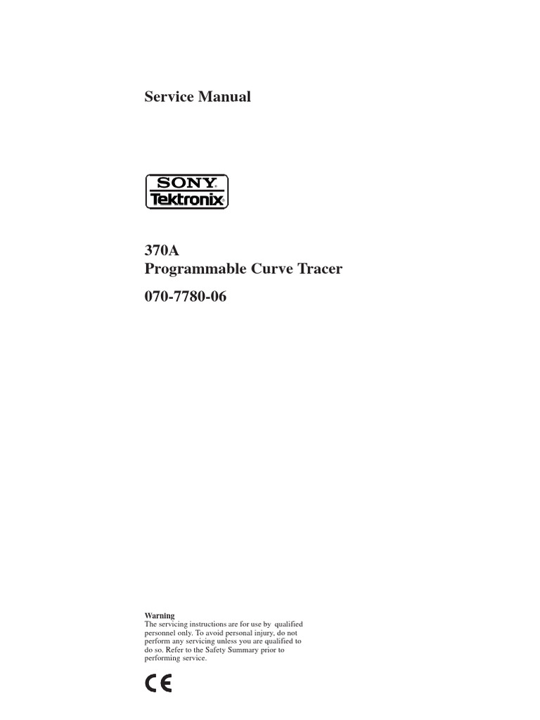 Tektronix 370A | PDF | Inductor | Bipolar Junction Transistor