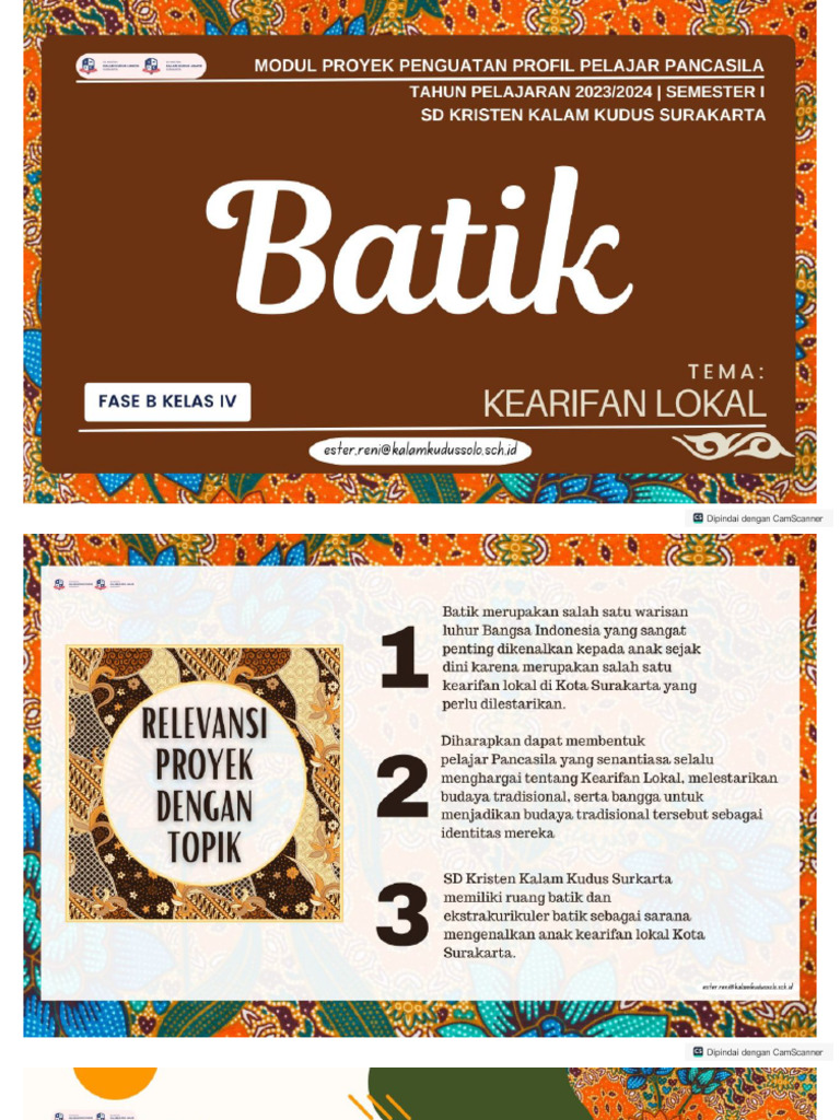 MODUL PROJECT - KELAS 4 - SD Kr. KALAM KUDUS SOLO-1 | PDF