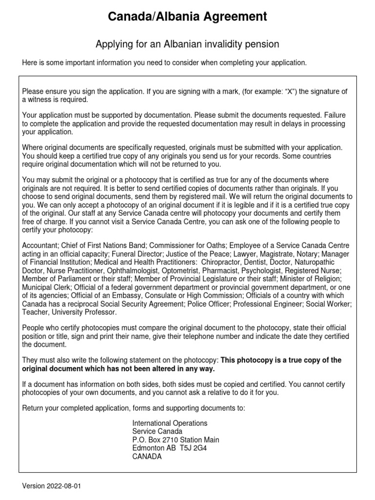 Albania Invalidity | PDF
