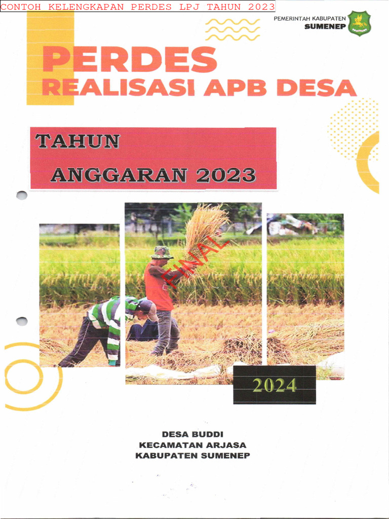 Contoh - Perdes LPJ Apbdesa 2023 | PDF