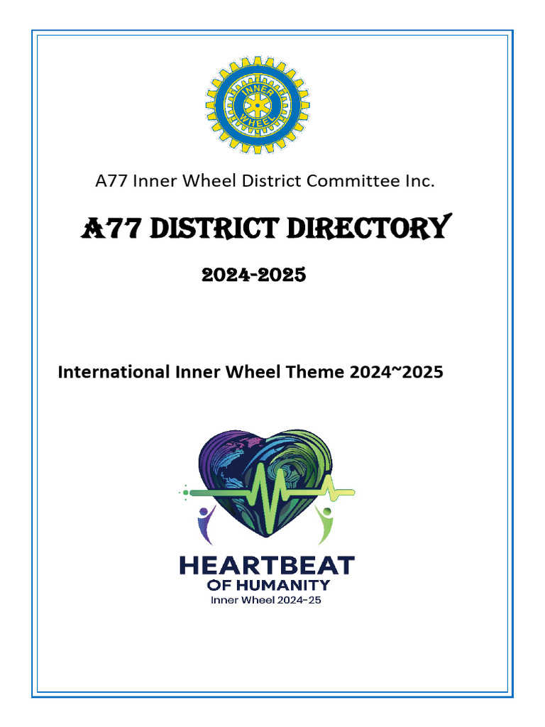 Inner Wheel District A77 Directory 2024-2025 | PDF