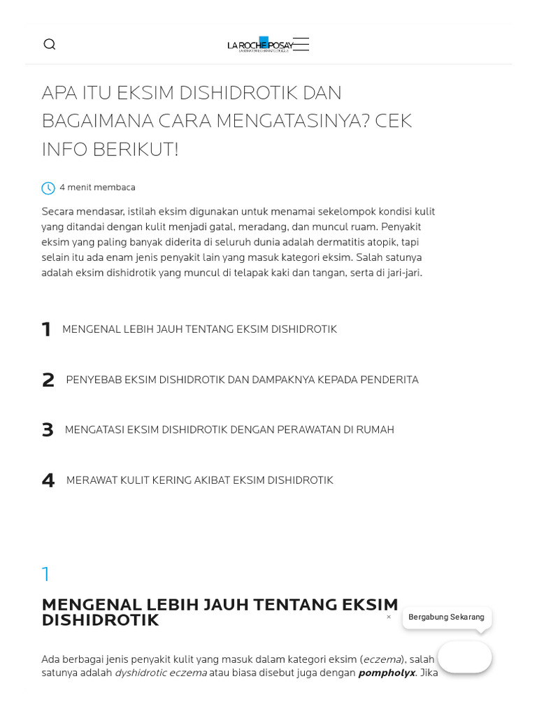 Apa Itu Eksim Dishidrotik - Berikut Cara Mengatasinya! | PDF