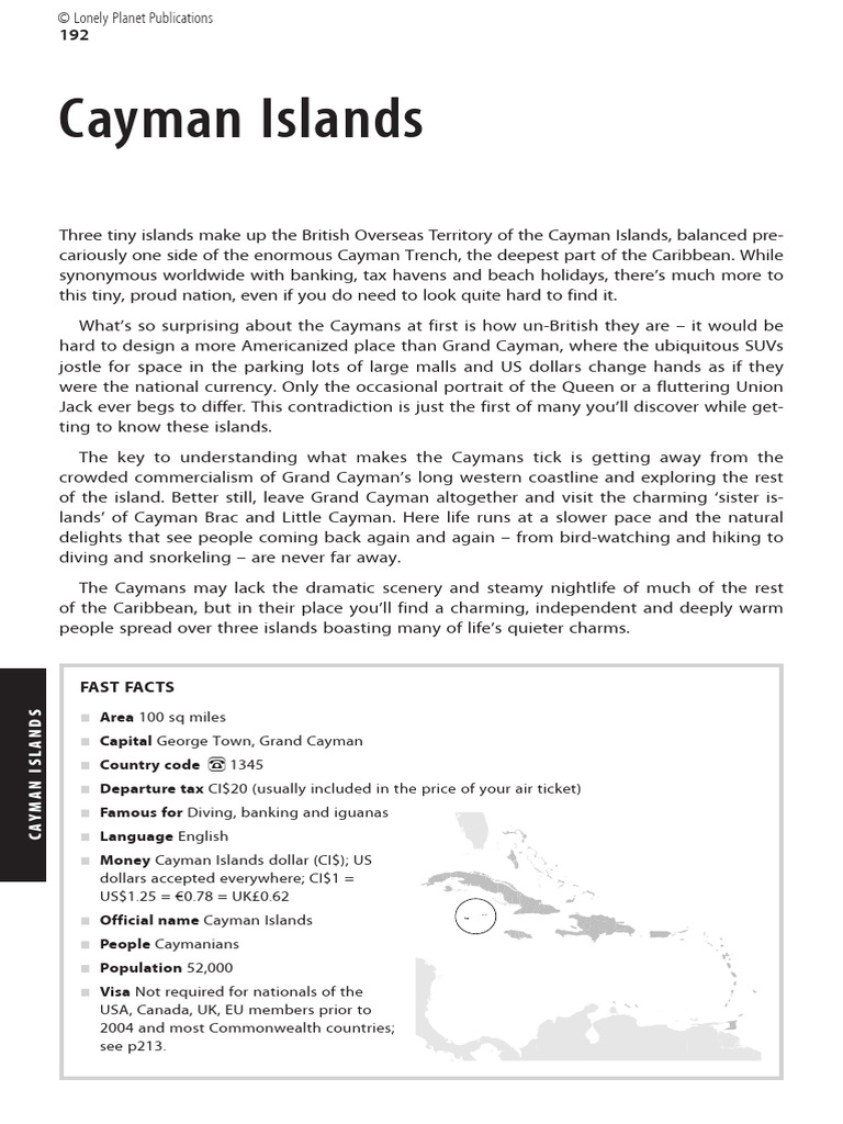 Essential Facts About the Cayman Islands | PDF | Cayman Islands