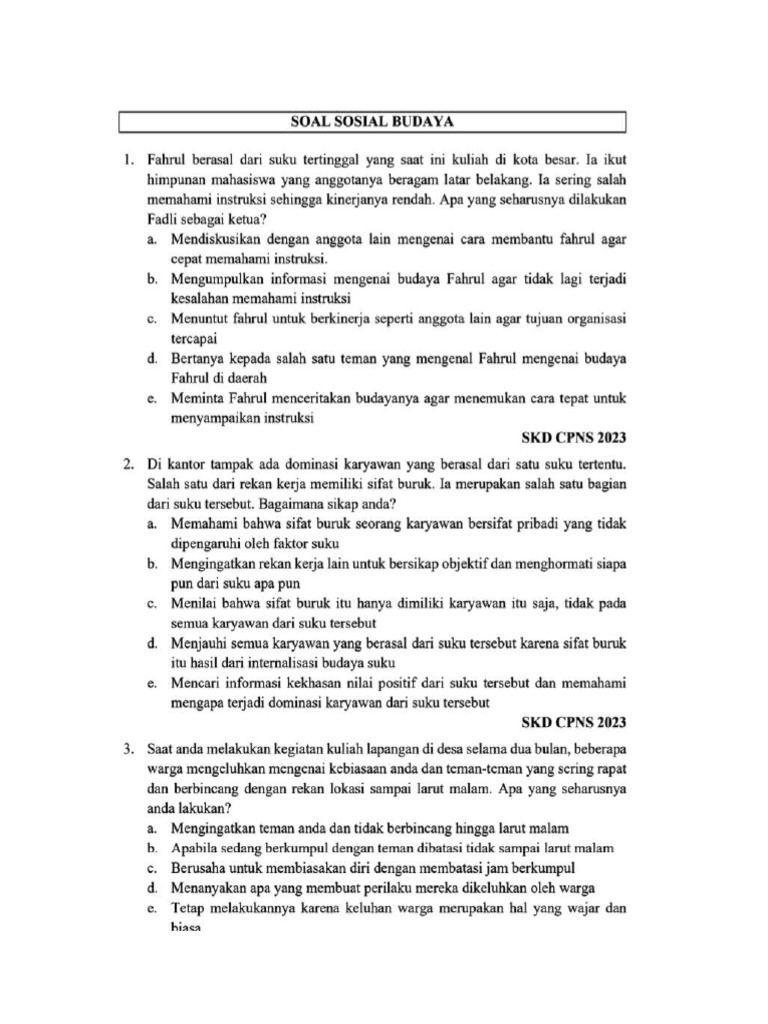 Latihan Soal TKP Part 2 | PDF