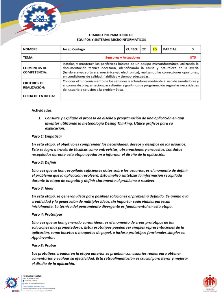 Ins1 - Ti1 - Conlago - Josep - 2 - D - 1 - 2024 | PDF | Software de la aplicacion | Hardware de ...