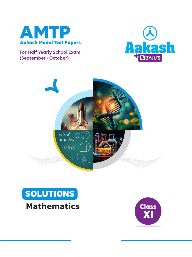 Aakash Model Test Papers Solutions Half 22 23 XI Mathematics | PDF ...