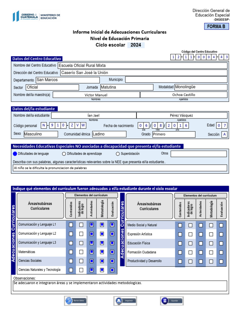 26-21 Adec Curr Primaria F-B FDF Ian | PDF | Plan de estudios | Aprendizaje