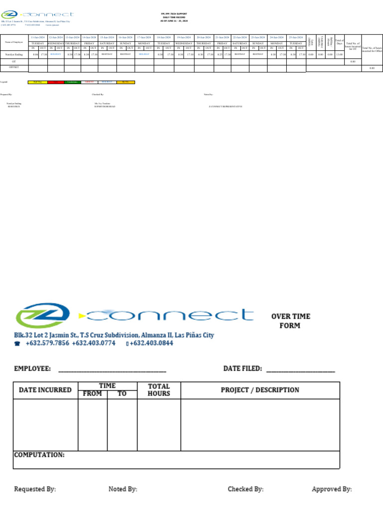 Norelyn Ending-DTR - JUNE 11-25, 2024 | PDF | Microsoft Excel | Spreadsheet Software