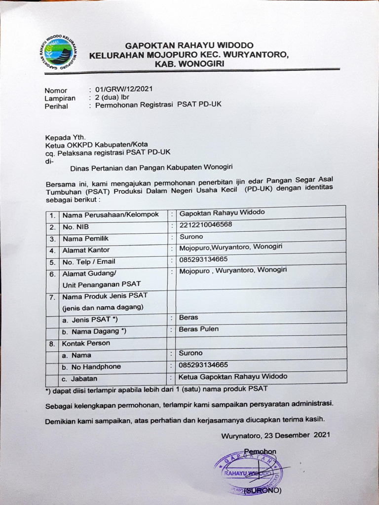 permohonan psat | PDF