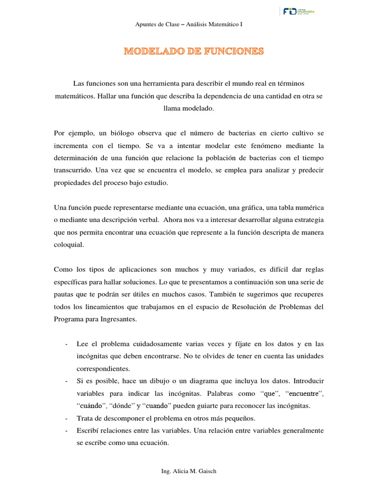 TP0 Modelados de Funciones | PDF | Ecuaciones | Función (Matemáticas)