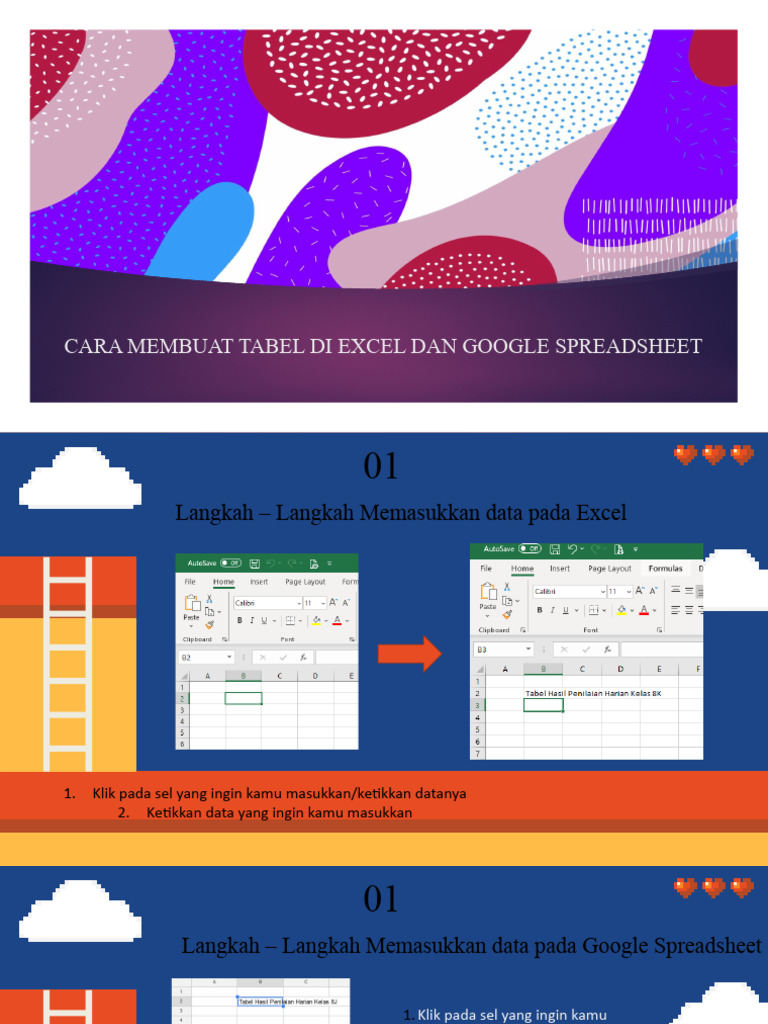 Cara Membuat Tabel Di Excel Dan Google Spreadsheet | PDF