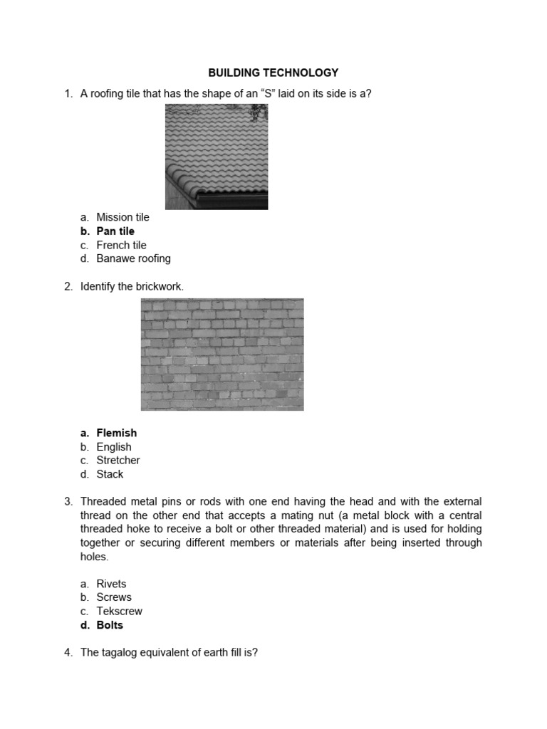 Building Technology Reviewer | PDF | Drywall | Concrete