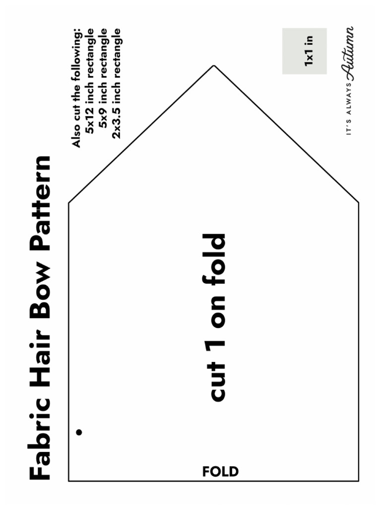 Fabric Hair Bow Pattern | PDF