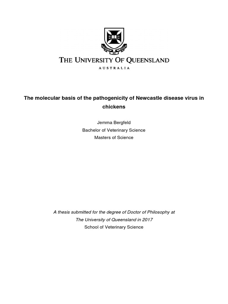 The Molecular Basis of The Pathogenicity of Newcastle Disease Virus in ...
