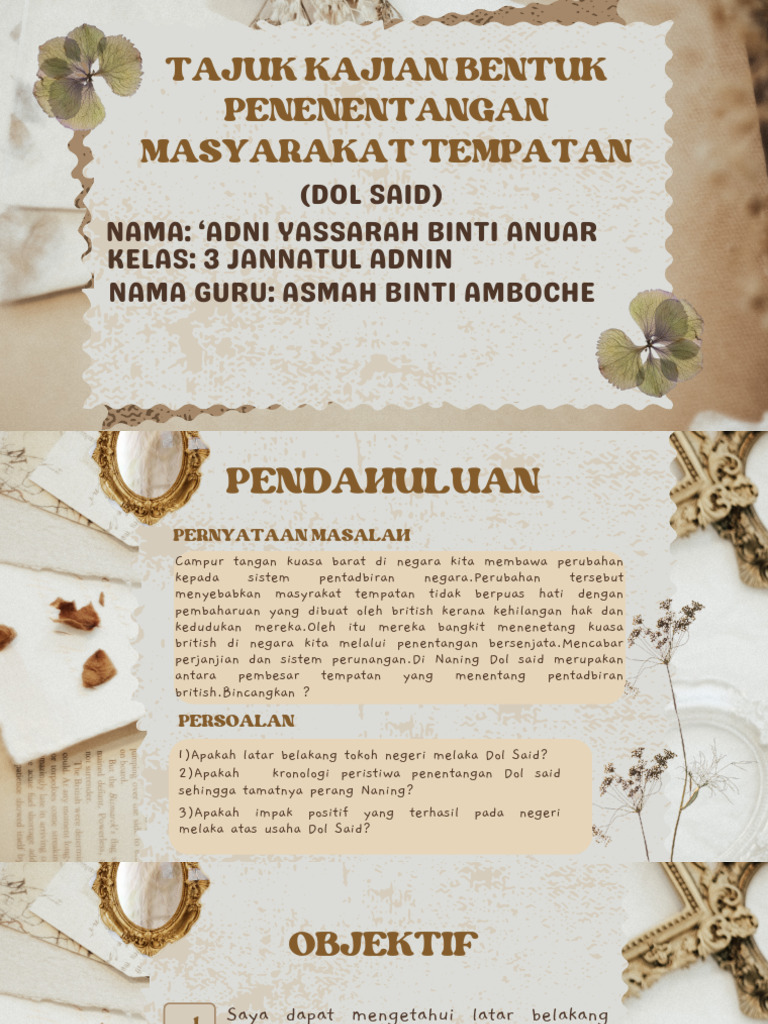 Latar Belakang Dol Said dan Perang Naning | PDF