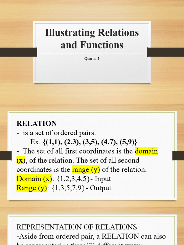 Illustrating Relations and Functions | PDF | Function (Mathematics) | Analysis