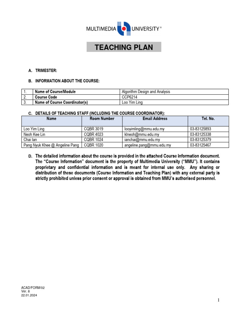 Ccp6214 Algorithm Design And Analysis Approved Pdf Computer Programming Applied Mathematics 