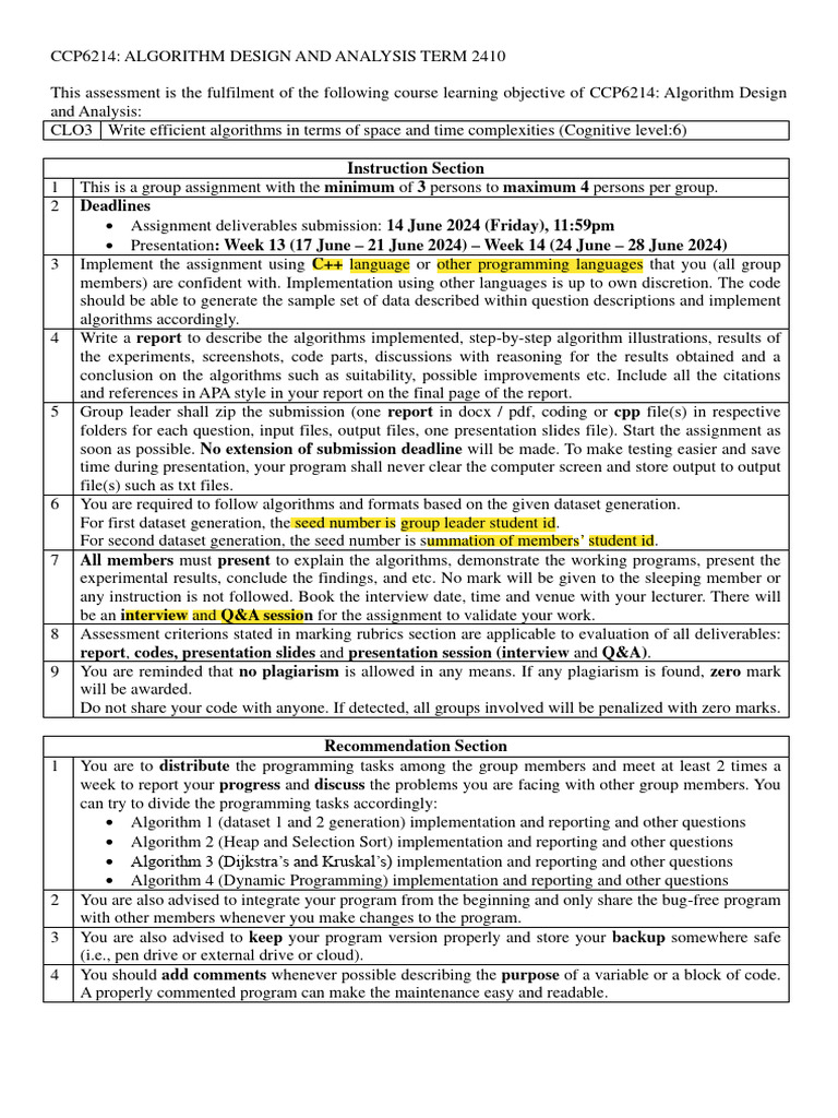 2410 CCP6214 Assignment (Dynamic) | PDF | Algorithms | Queue (Abstract Data Type)