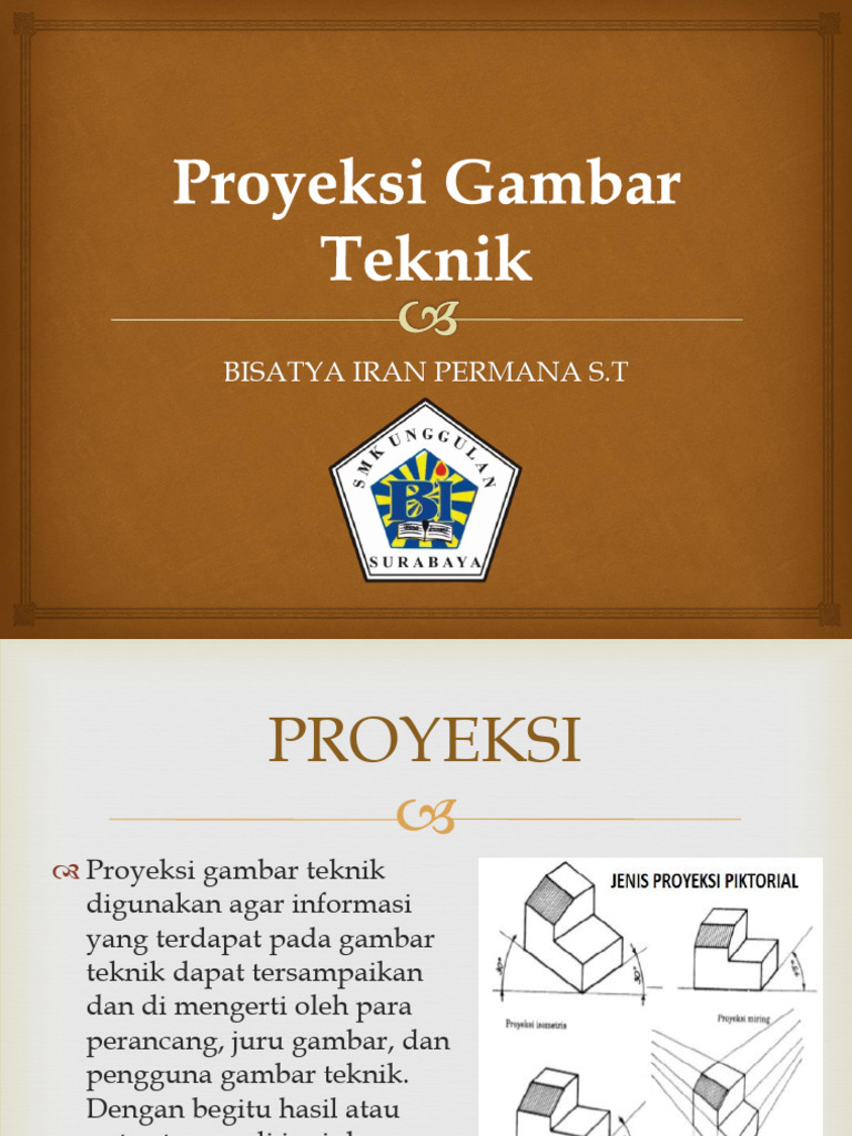 Jenis Proyeksi Gambar Teknik | PDF | Metode & Bahan Ajar