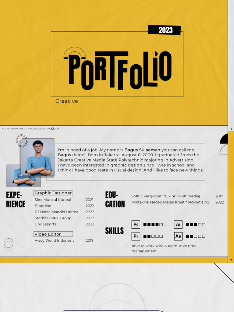Cv Portfolio Bagus Sulaeman 2023 Pdf