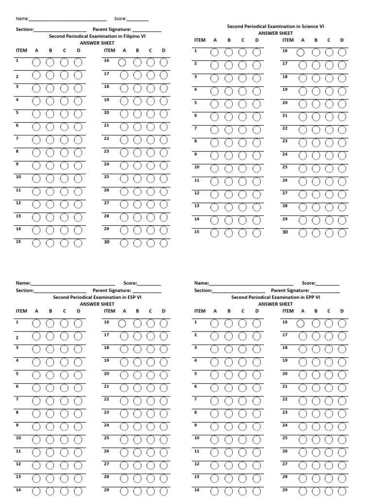 ANSWER-SHEET 56 | PDF