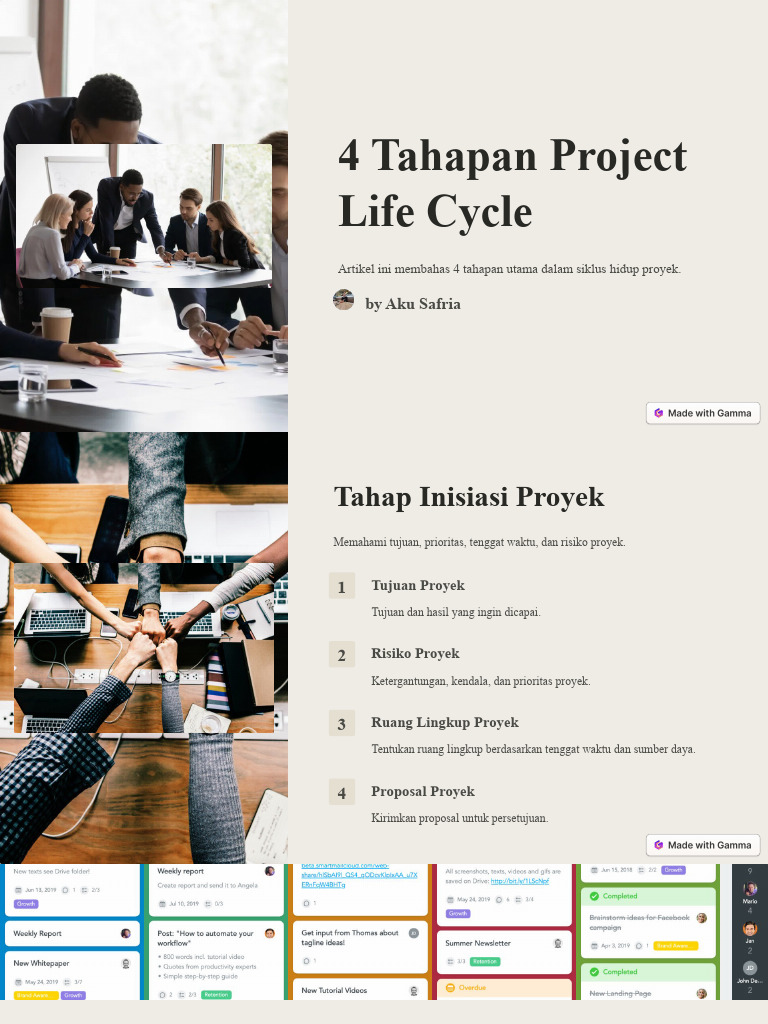 4 Tahapan Project Life Cycle | PDF
