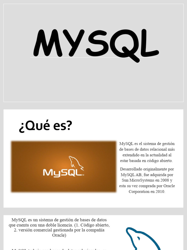 Mysql | PDF | Mi sql | Bases de datos