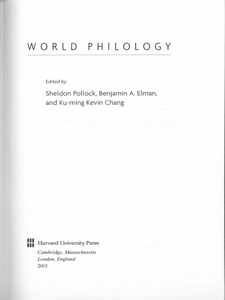 Pollock Introduction 2015 | PDF | Philology | Language Arts & Discipline