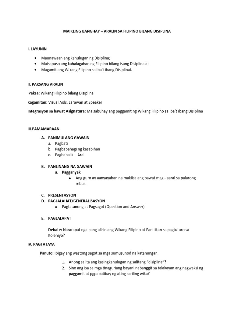 Filipino Sa Iba't Ibang Disiplina | PDF