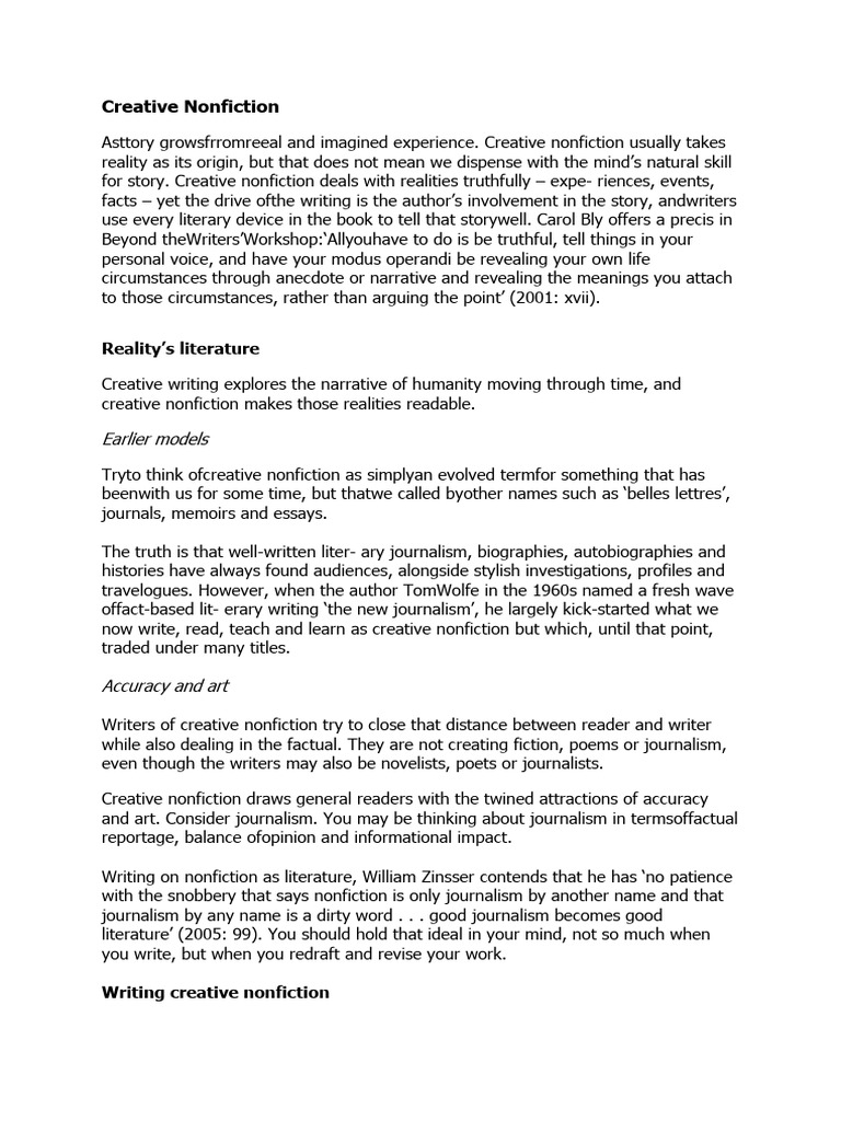 The Cambridge Introduction To Creative Writing (Annotations) | PDF ...