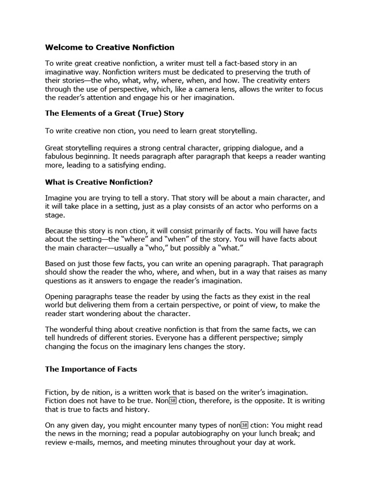 Writing Creative Nonfiction Course Guidebook Copy (Annotations) | PDF ...