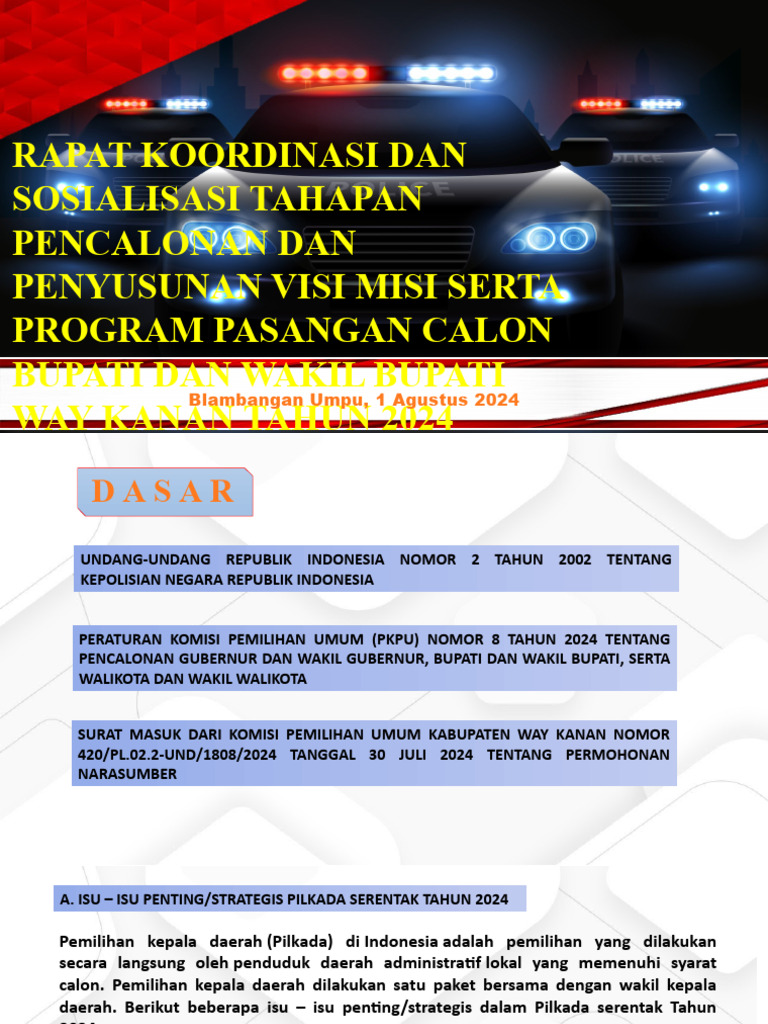 Isu dan Kerawanan Pilkada Way Kanan 2024 | PDF | Politik | Ilmu Sosial