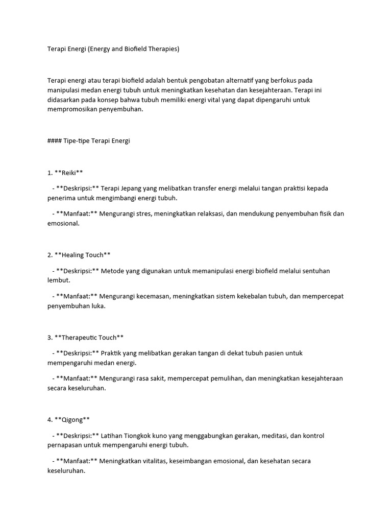 Terapi Energi | PDF