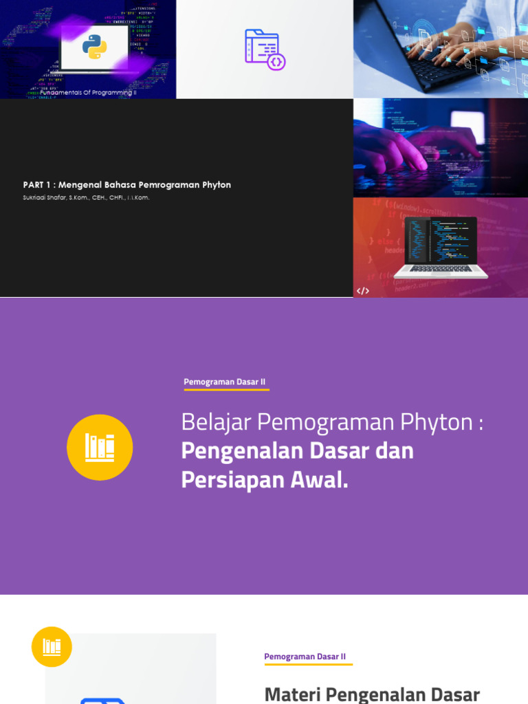 FOP II Part 1 Mengenal Bahasa Pemograman Phyton | PDF
