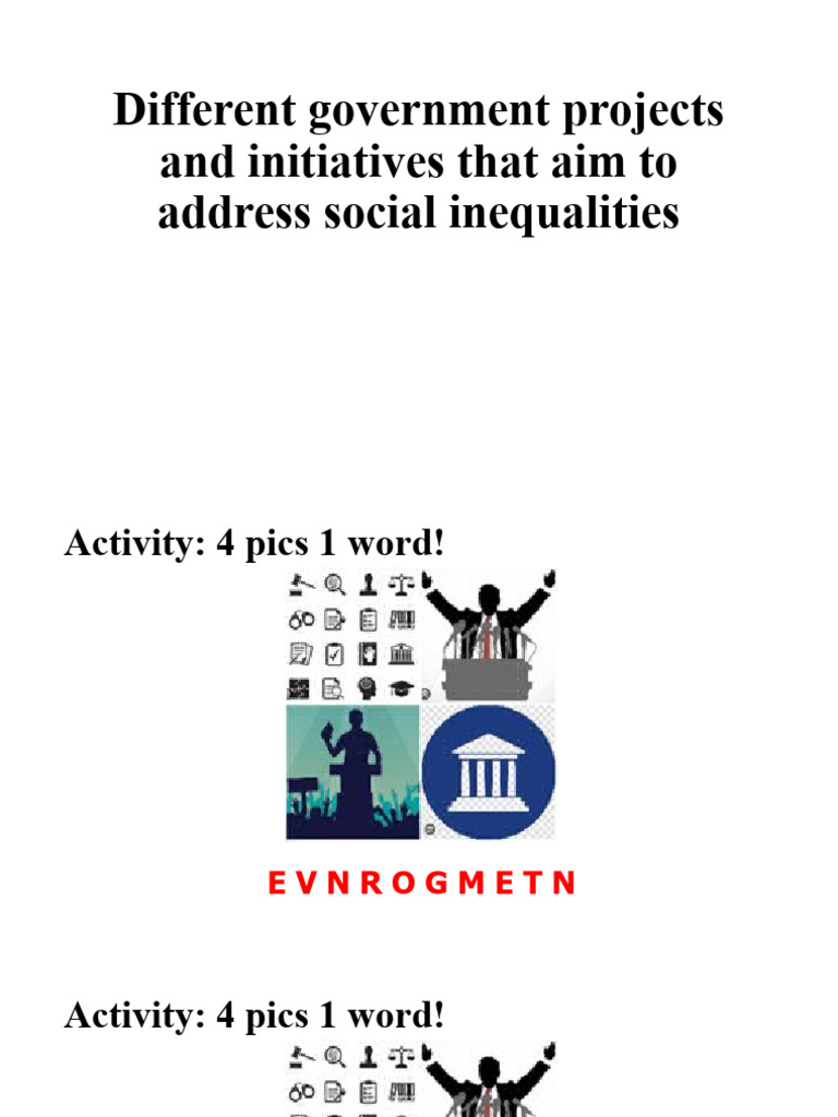 Different Government Projects and Initiatives That Aim To Address ...