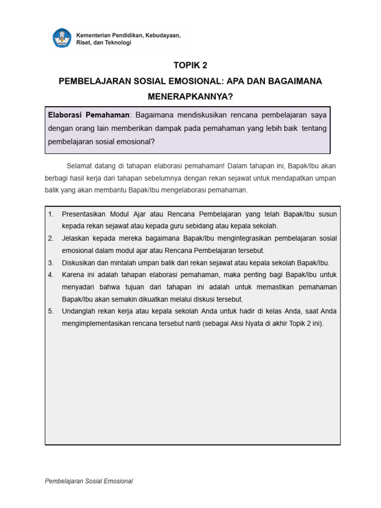 F74deed1 8ed8 4328 8724 A8fbbe1ffc8c PSE Topik 2 Elaborasi Pemahaman | PDF